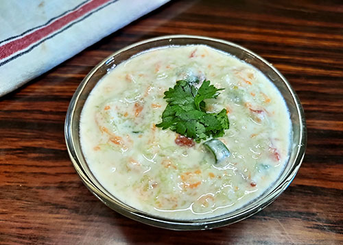 Veg Raita, How to make Vegetable Raita Recipe - FoodBreeze