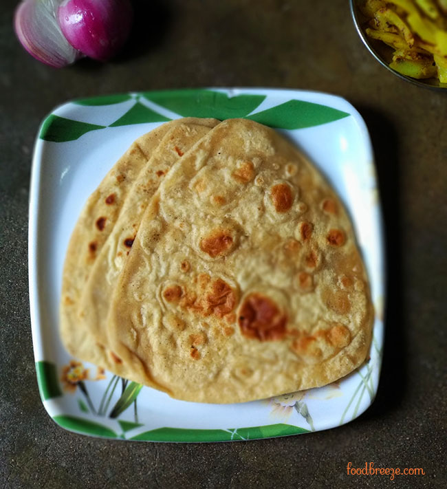Paratha Recipe, How to make Plain Paratha - FoodBreeze